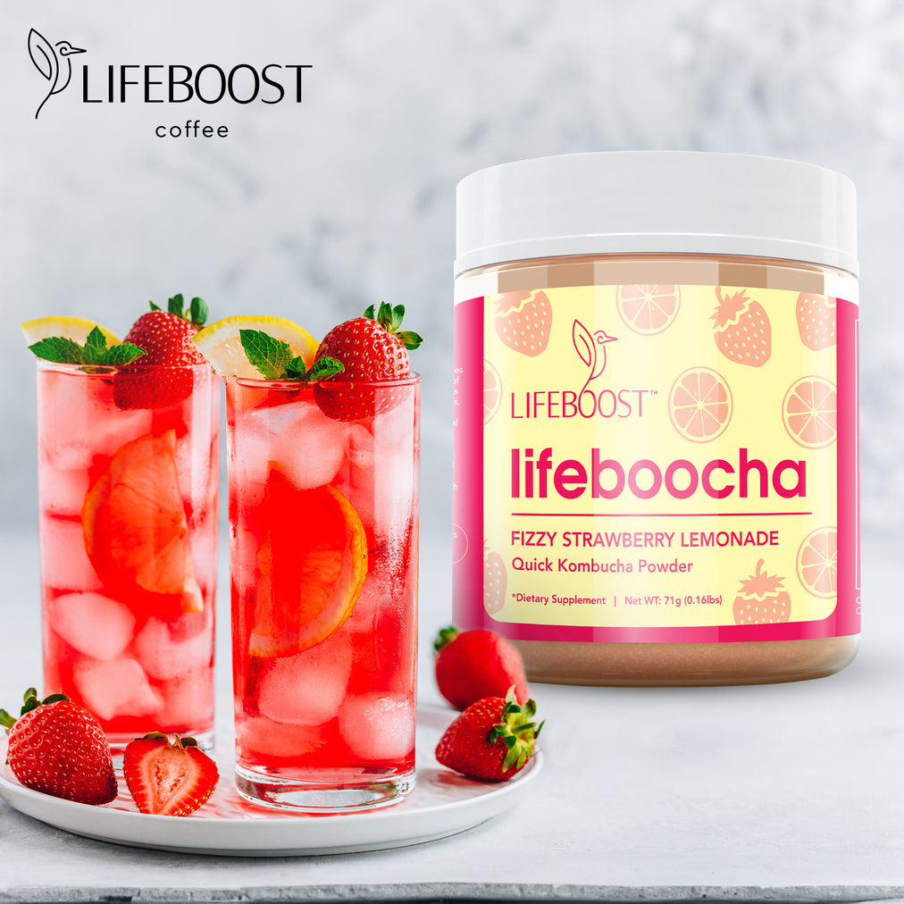 Strawberry Lemonade Lifeboocha | Lifeboost Coffee