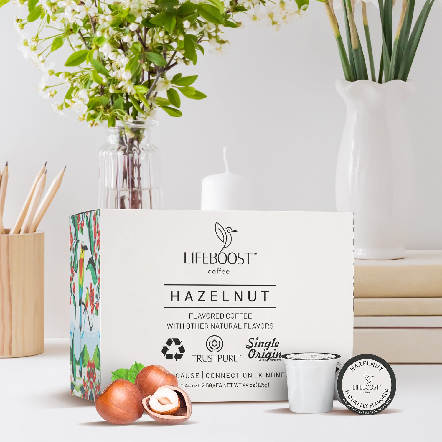 Hazelnut Coffee Pods | Lifeboost Coffee