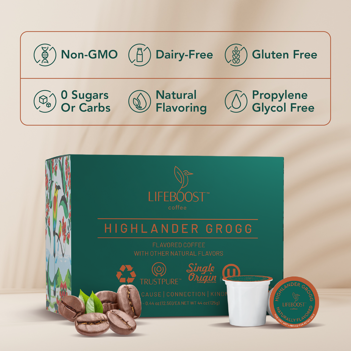 Highlander Grogg Coffee Pods- All-Natural, Flavor-Rich, Ethically Grown ...