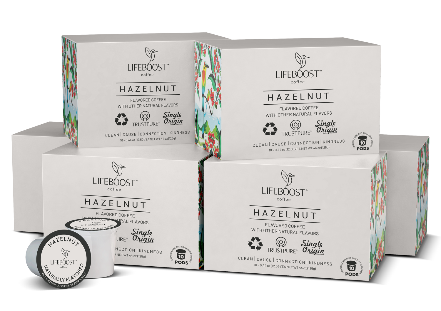 Hazelnut Coffee Pods | Lifeboost Coffee