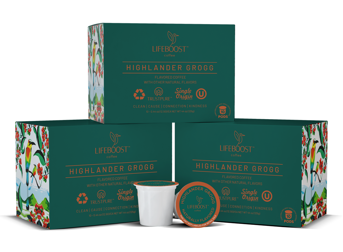Highlander Grogg Coffee Pods- All-Natural, Flavor-Rich, Ethically Grown ...