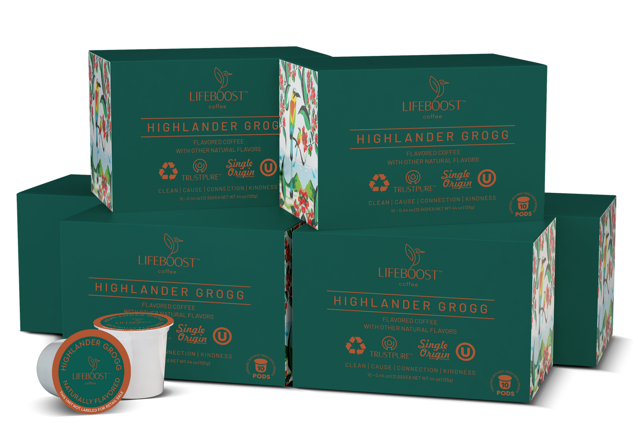 Highlander Grogg Coffee Pods- All-Natural, Flavor-Rich, Ethically Grown ...