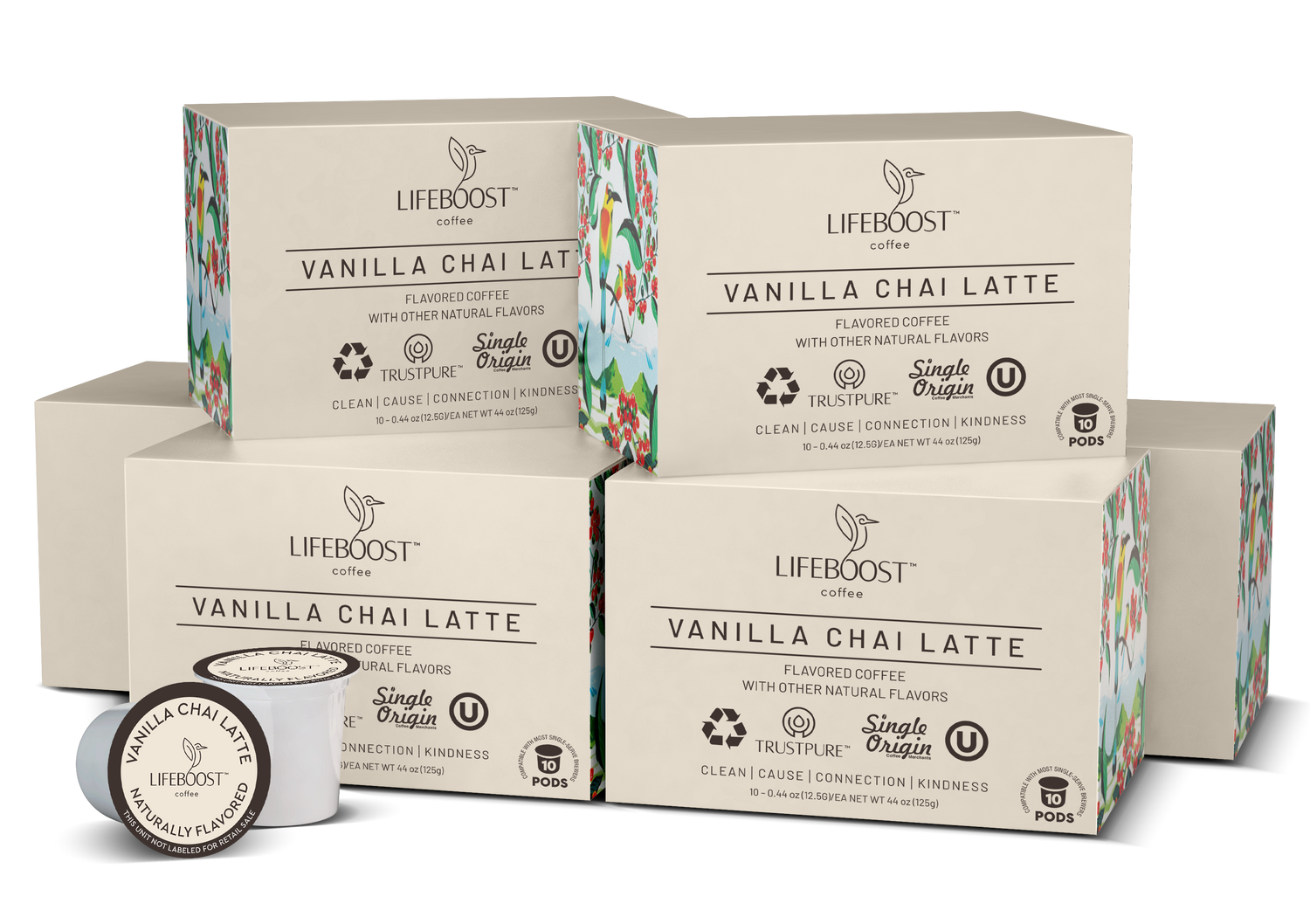 Vanilla Chai Coffee Pods- All-Natural, Flavor-Rich, Ethically Grown ...