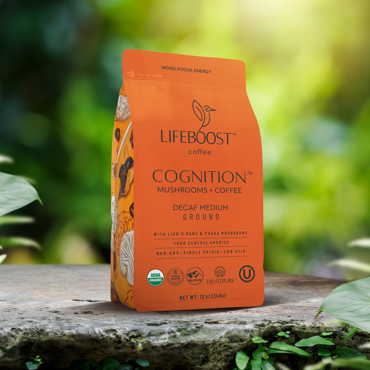 Decaf Cognition Mushroom coffee | Lifeboost Coffee