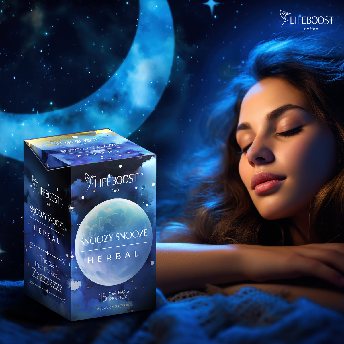 Snoozy Snooze Tea -Refreshing, Pure, Herbal | Lifeboost Coffee