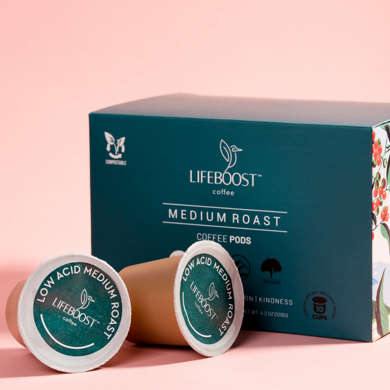 Medium Roast Coffee Pods | Lifeboost Coffee