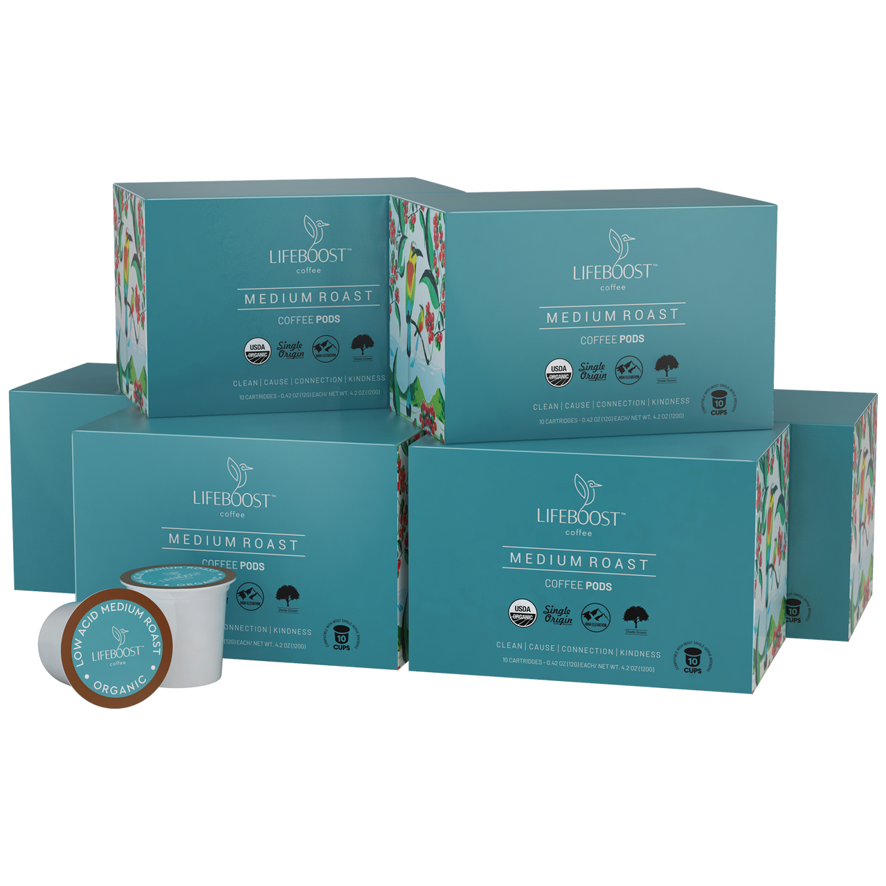 Medium Roast Coffee Pods | Lifeboost Coffee
