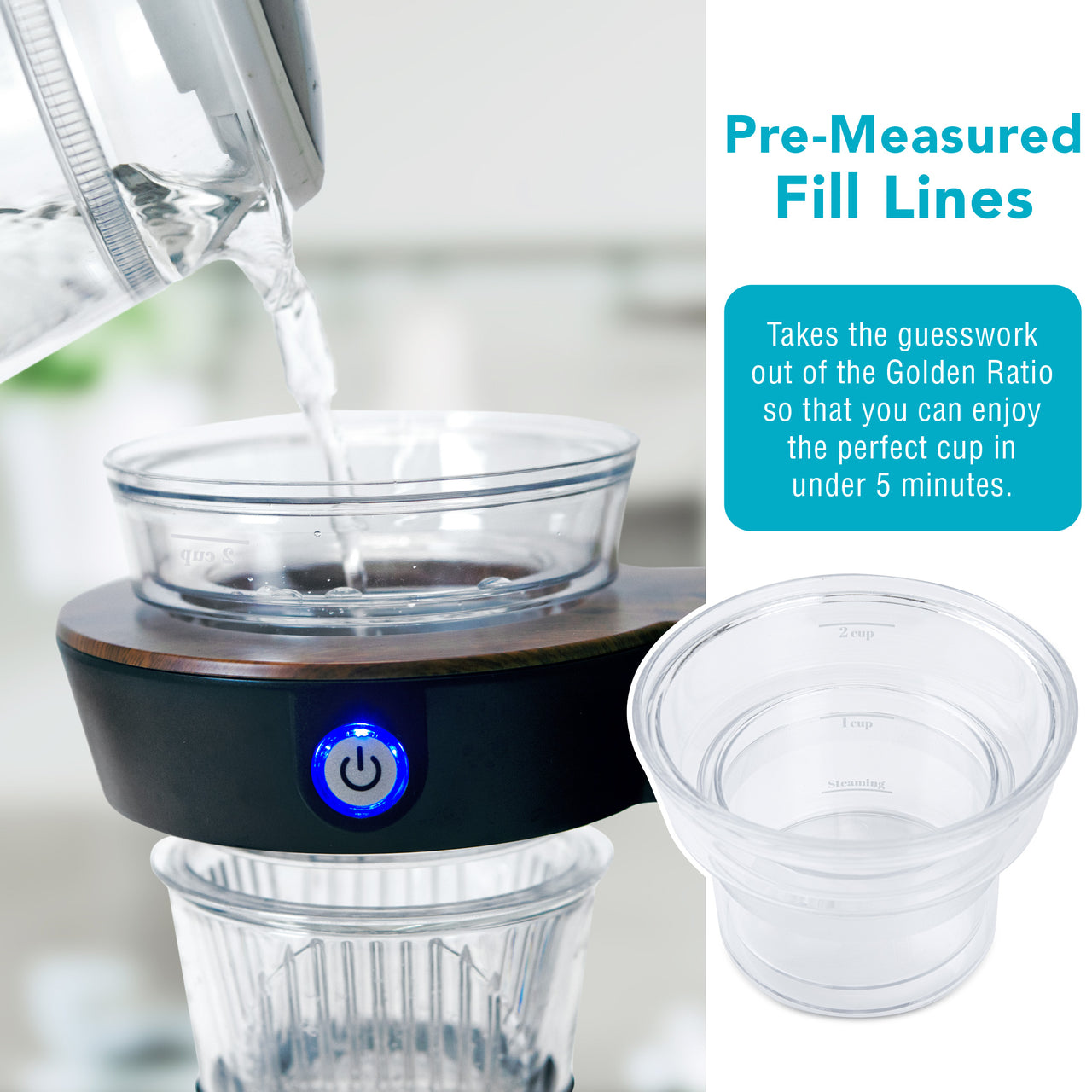 Shine Kitchen Co.® Autopour Automatic Pour Over Coffee Machine ...